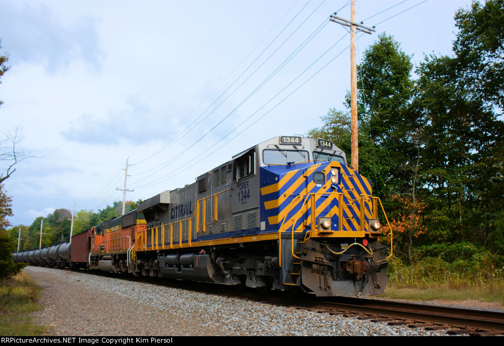 CREX 1344 BNSF 244 CSX Train K038 Crude Oil Loads
